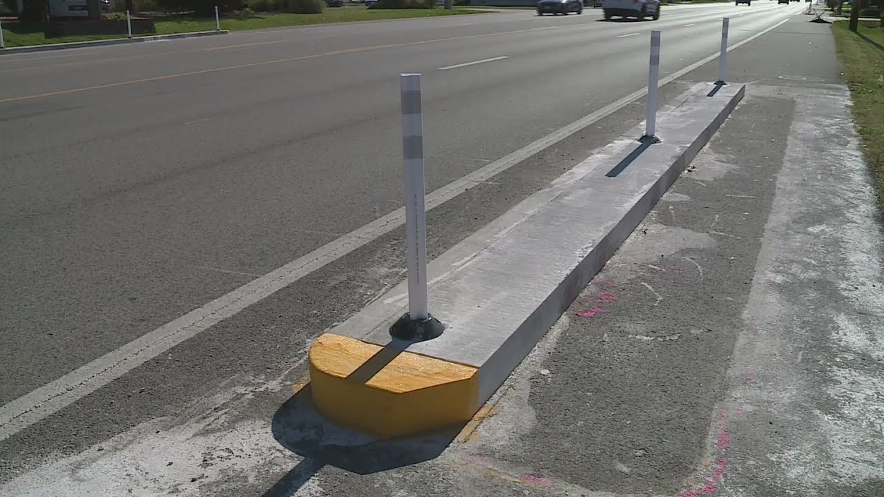 MoDOT halts work on Chesterfield curb bump out islands - YouTube