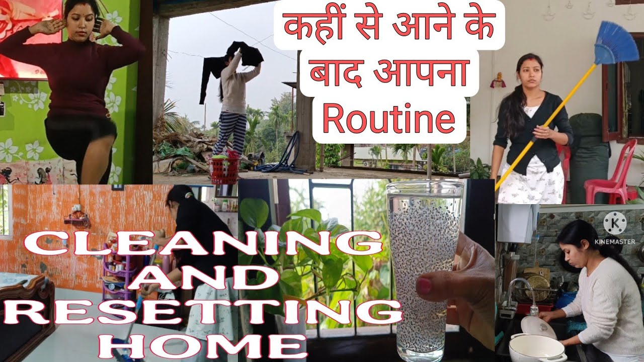After Coming back Quick home Resetting Routine 🏠 Morning to Evening Cleaning Routine#homereset# ...