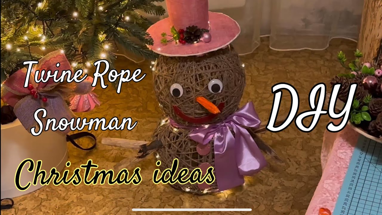 How to make Snowman twine Rope #christmas #diy - YouTube