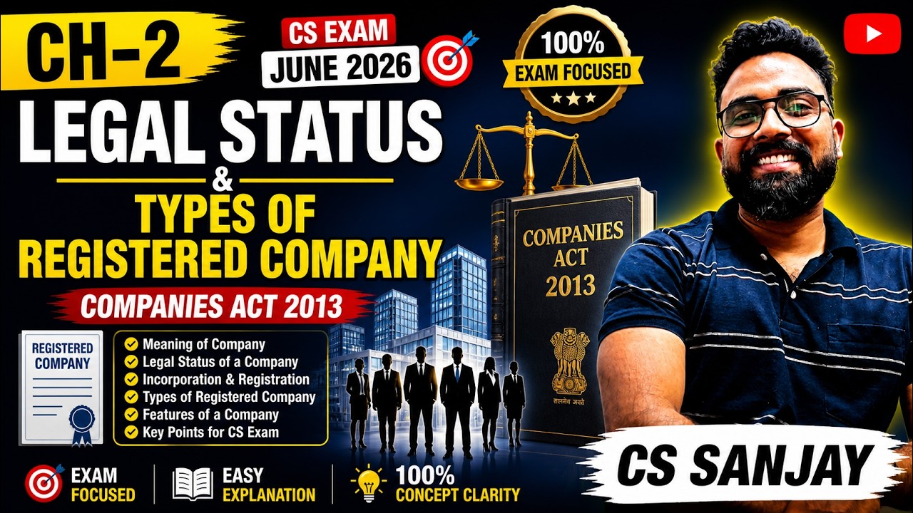 CH-2 Legal Status & Types of Registered Company L-1 | Company Law Vol-1 ...