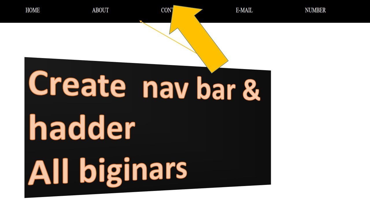 Html How To Create Css Nav Bar And Header With Code Use Html And Css Mini