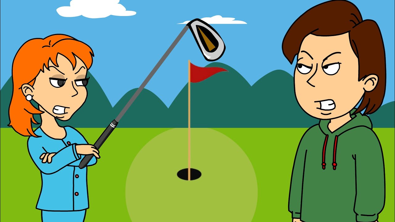Rosie Misbehaves Playing Golf/Grounded - YouTube