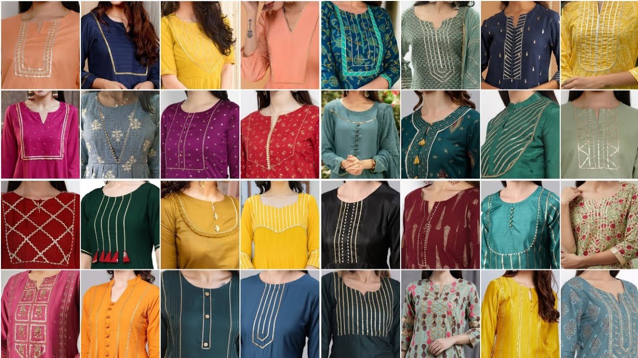 Simple Or Stylish Neck Design Ideas With Gotta Pati 2023 - YouTube
