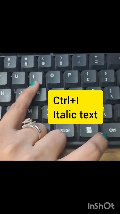 Italic text shortcut in MS Office #shortcut #shortcutkeys #msoffice # ...