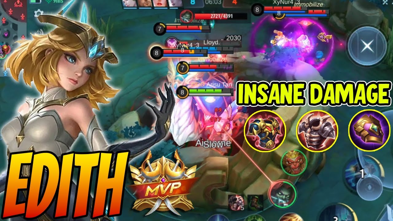 EDITH BROKEN DAMAGE BUILD - Edith Best Build 2022 ~ MLBB - YouTube