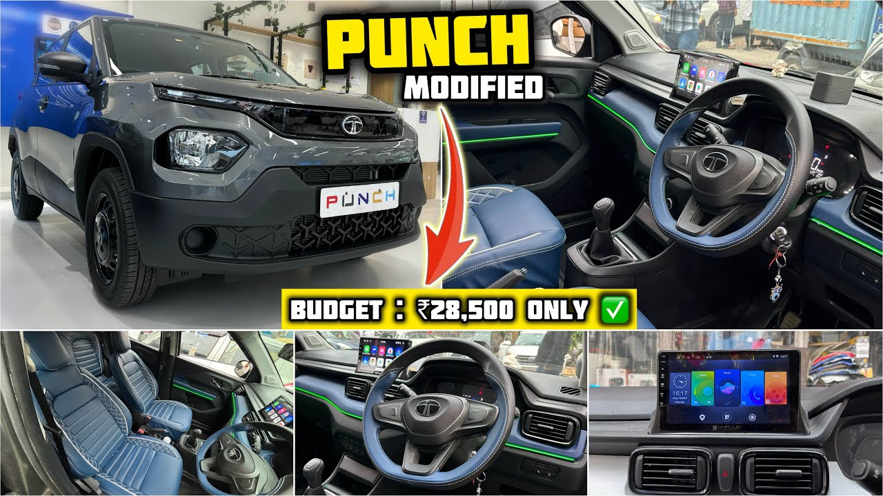 Tata Punch Pure Base to Top Modification Tata Punch Base Model ...