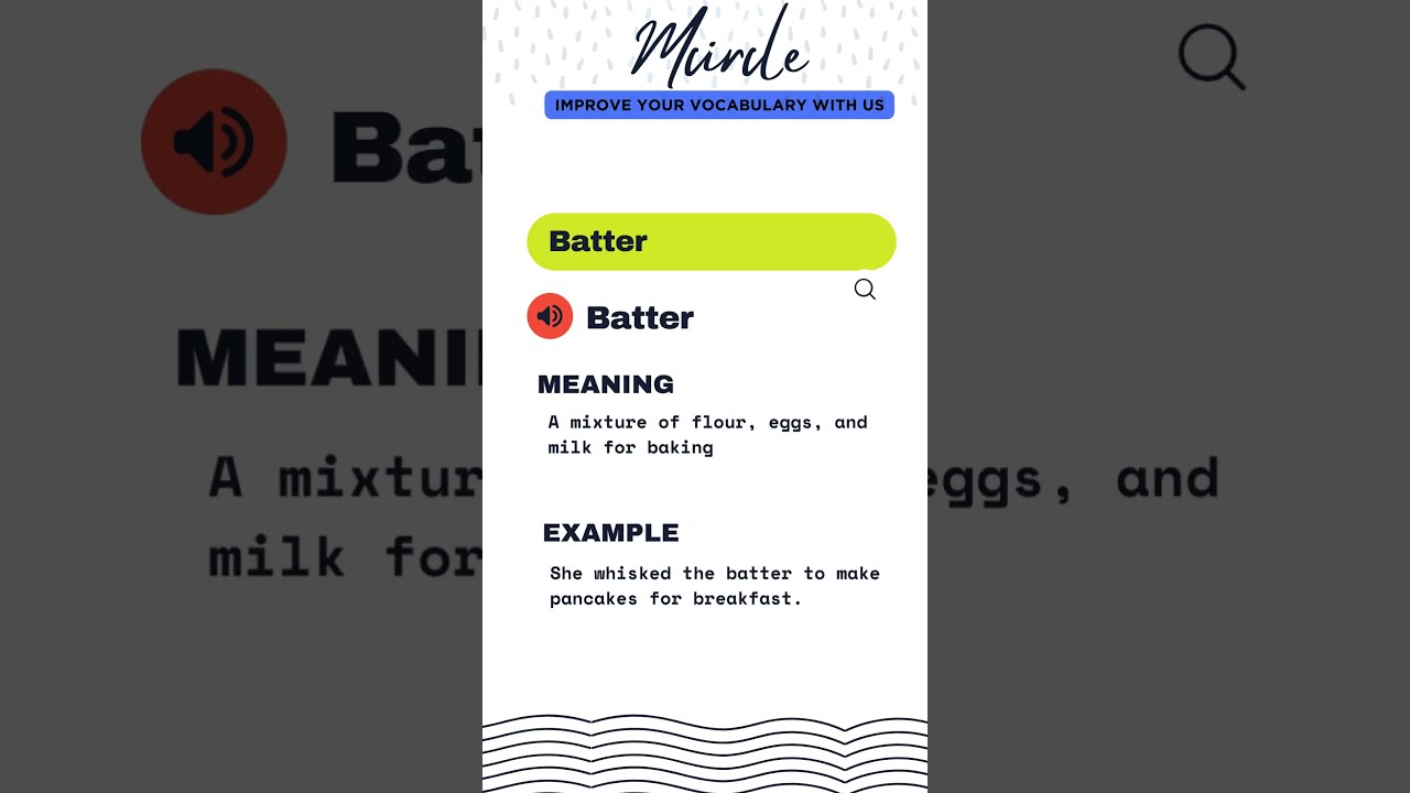 Batter meaning in english store