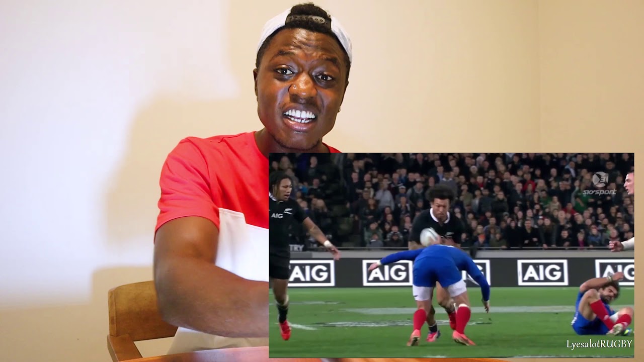 SOCCER PLAYER React To Rene Ranger RUGBY Player Big Hits - YouTube