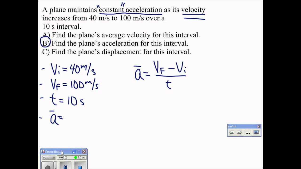 Problem Solving In Velocity And Acceleration Problem Solving In Velocity And Acceleration