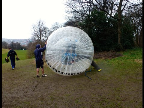 Great Zorbs of Fire ! Zorbing with Thunderballz in Sheffield - YouTube