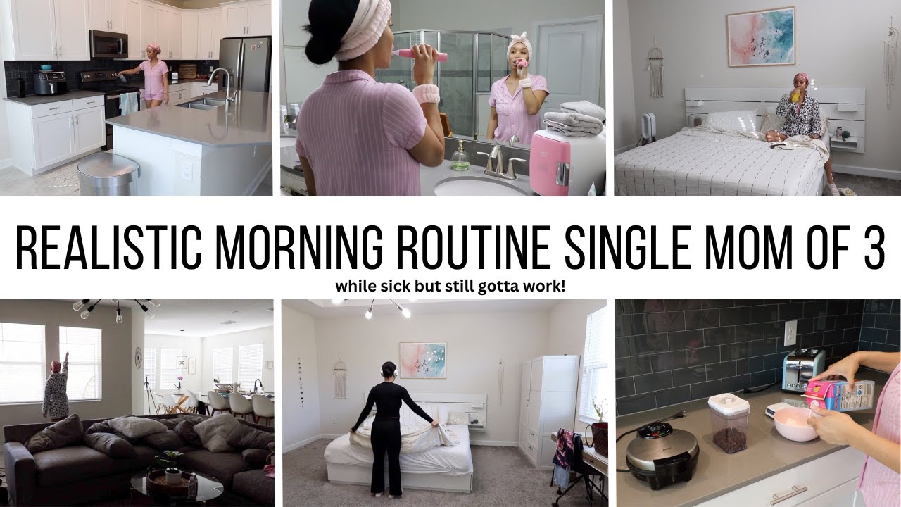 REALISTIC SICK MORNING ROUTINE // SINGLE MOM OF 3 // Jessica Tull - YouTube