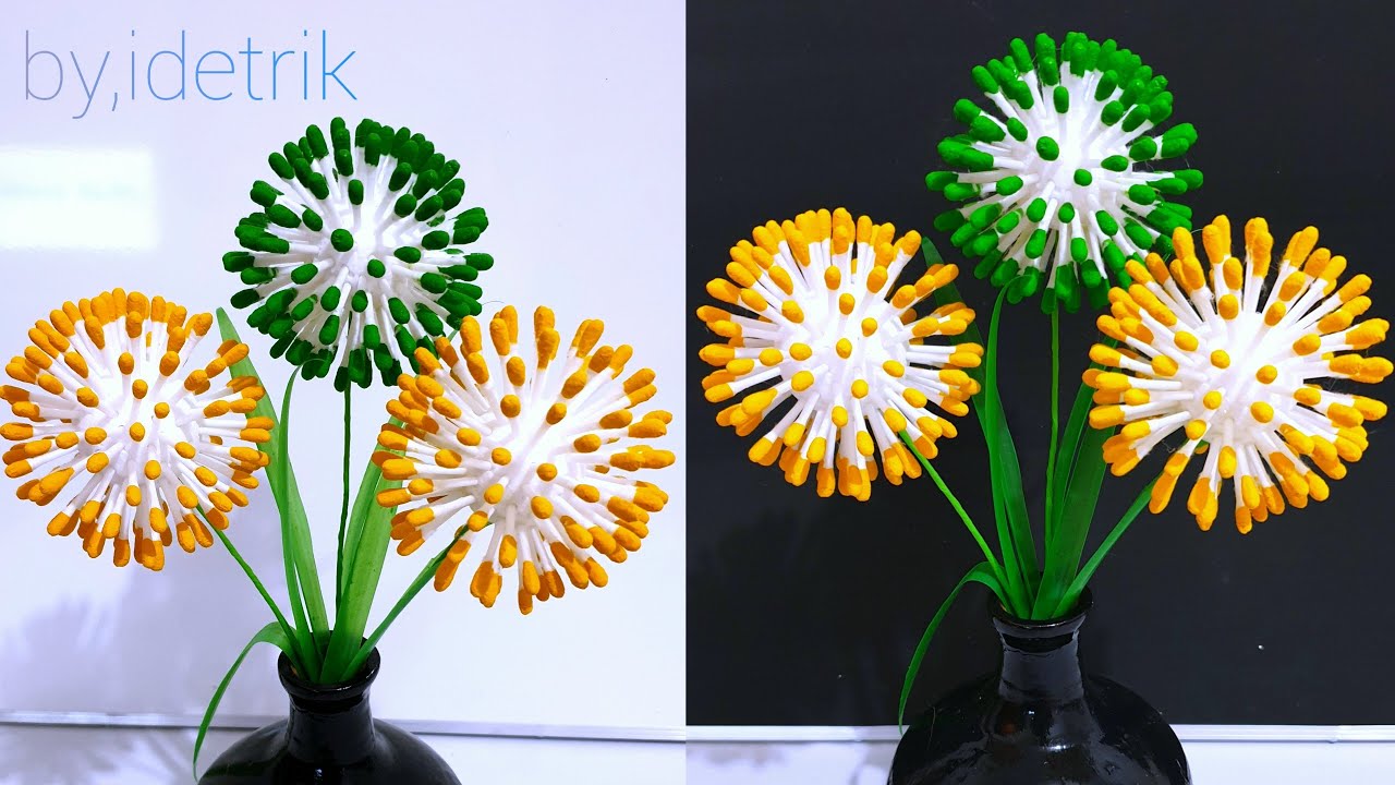 Ide Kerajinan Cotton bud || Interesting Crafts from Cotton buds ...