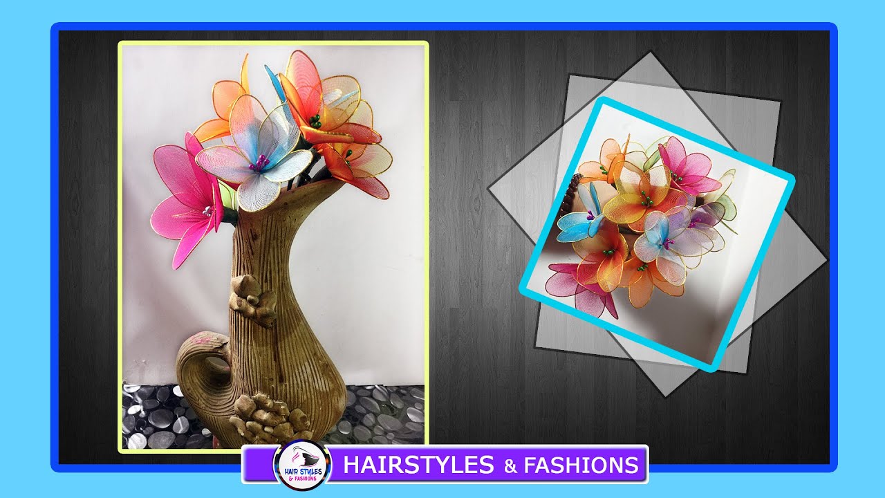 How To Make Simple And Easy Stocking Flower At home| DIY Stock Flower ...