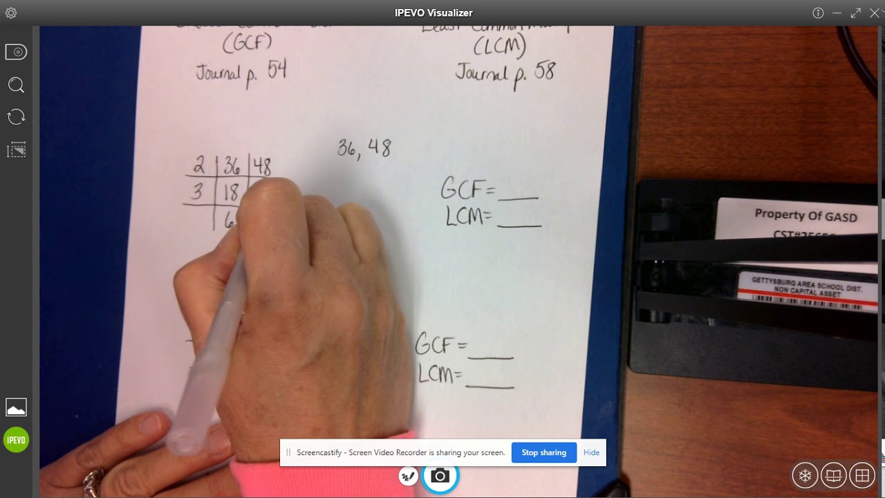 Using Grid Method for GCF and LCM - YouTube