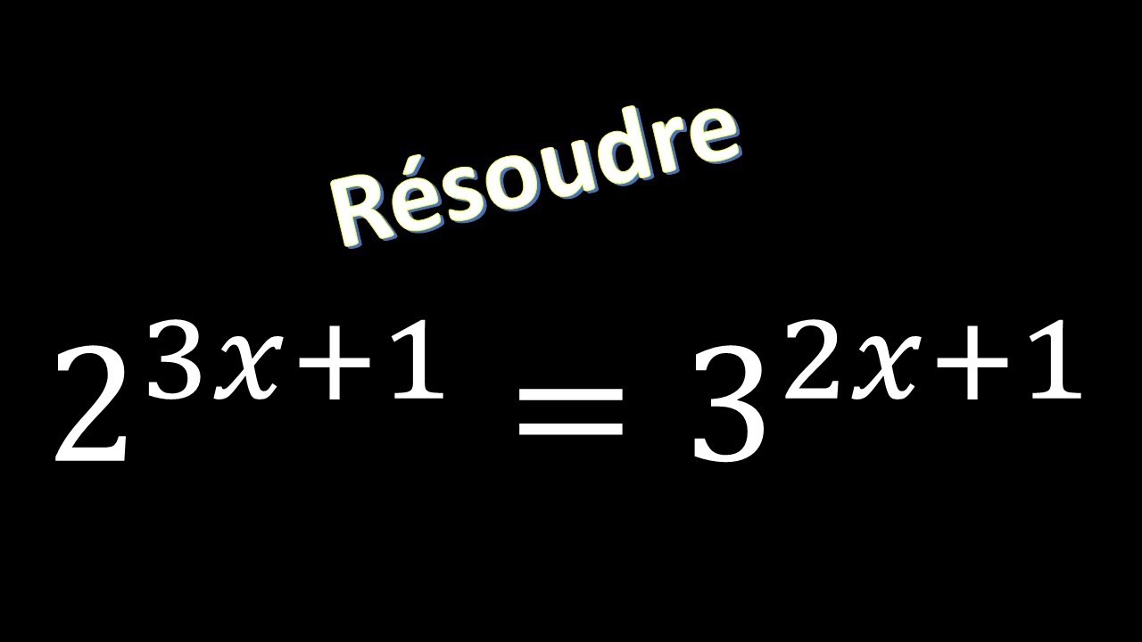 résoudre une équation avec des puissances - YouTube