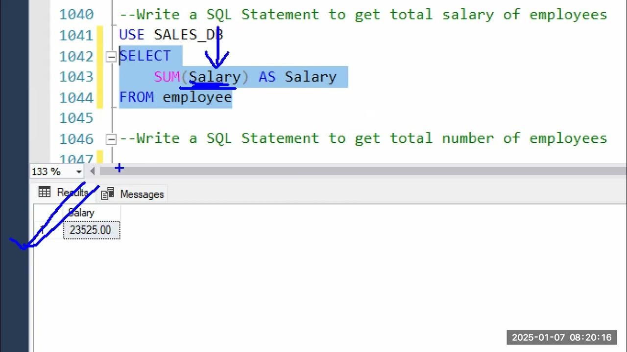 Microsoft SQL Server | SELECT| AGGREGATE| Functions | Data Combing | Power BI | Day-8 - YouTube