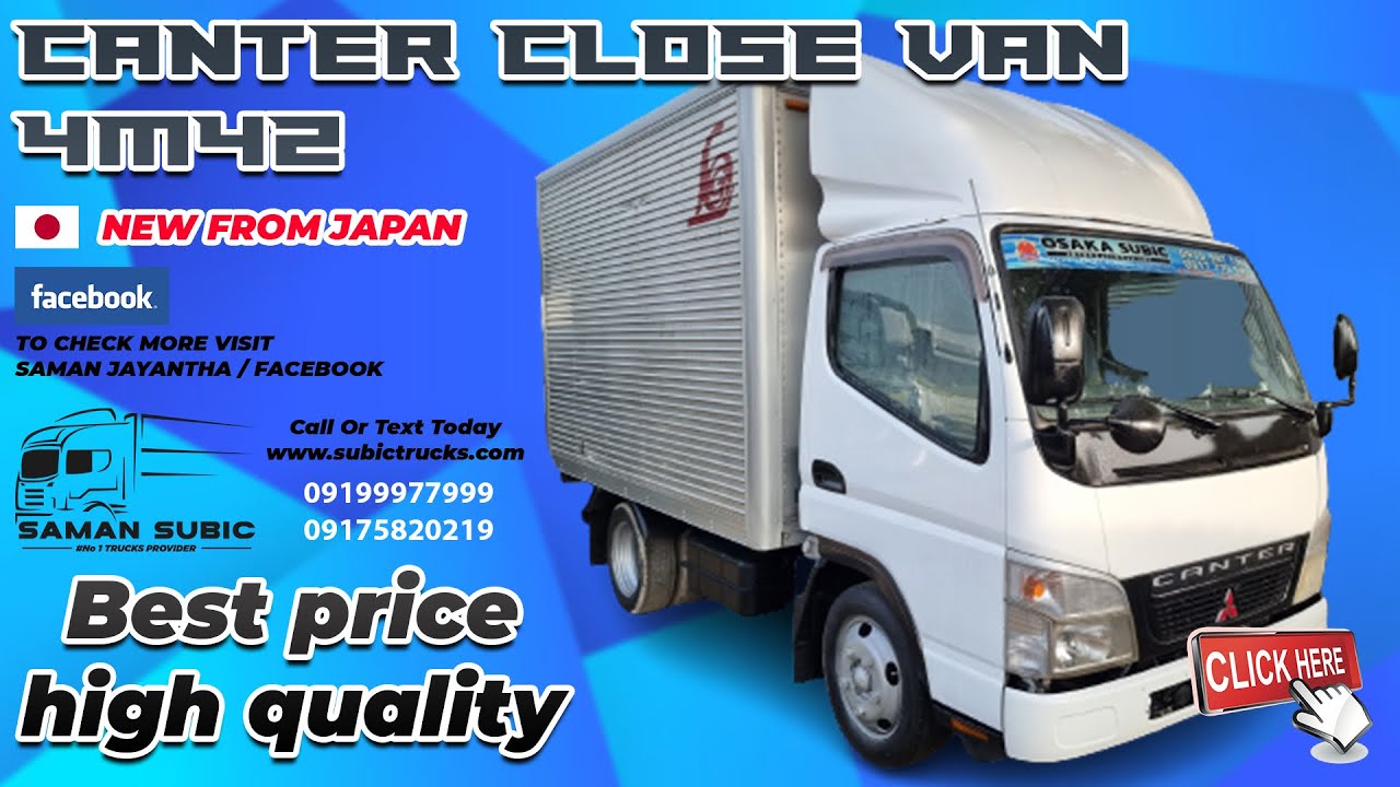 Close van fuso canter 6 wheelers 10ft 4m42 new from japan - YouTube