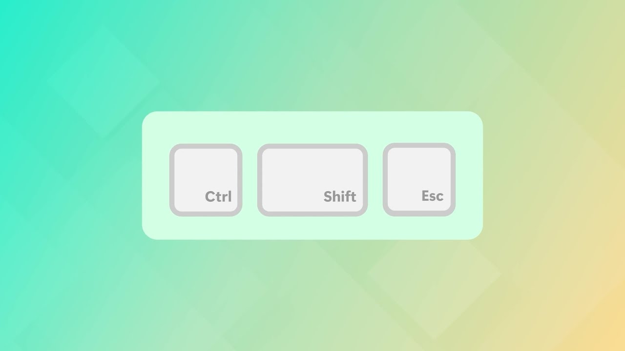 Keyboard Shortcuts CTRL + SHIFT + ESC - YouTube