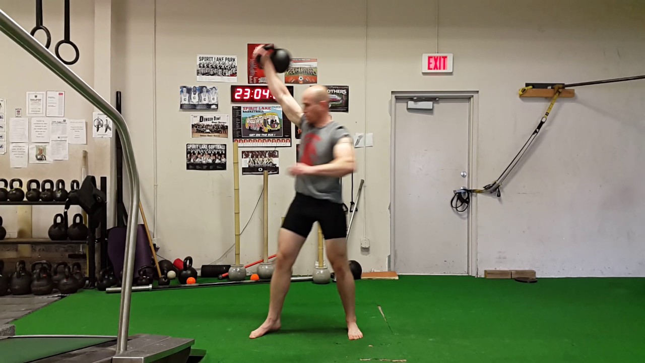 24kg complex - lateral swings + lateral snatch + jumping split snatch ...