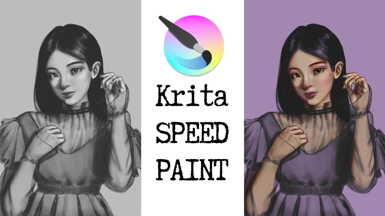 Digital Art Painting Process using reference | SPEEDPAINT in Krita ...