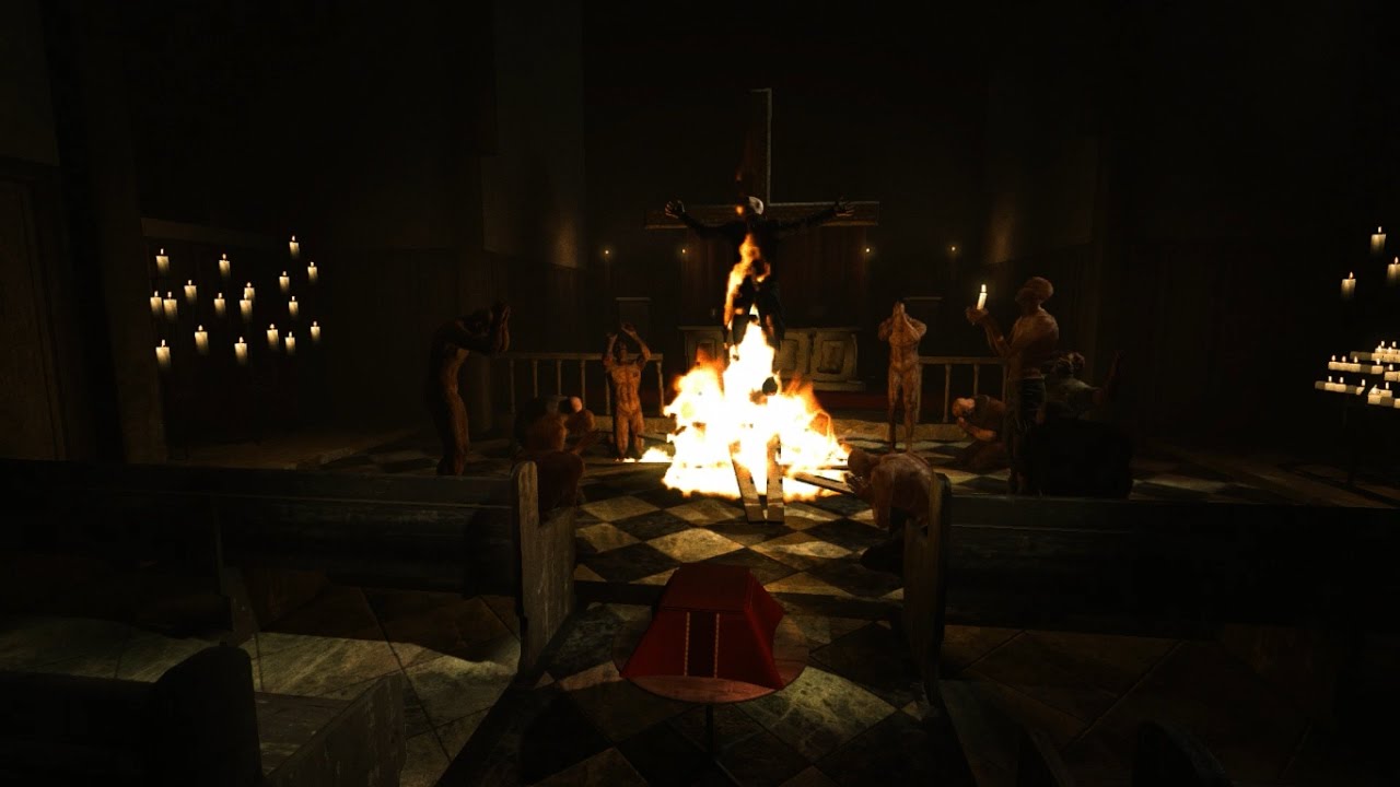 Outlast - Father martin burning - YouTube