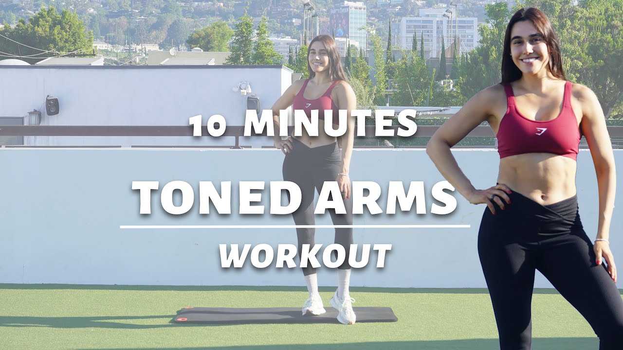 10 Min Toned Arms w/Light Weight // Get rid of flabby arms & back fat ...