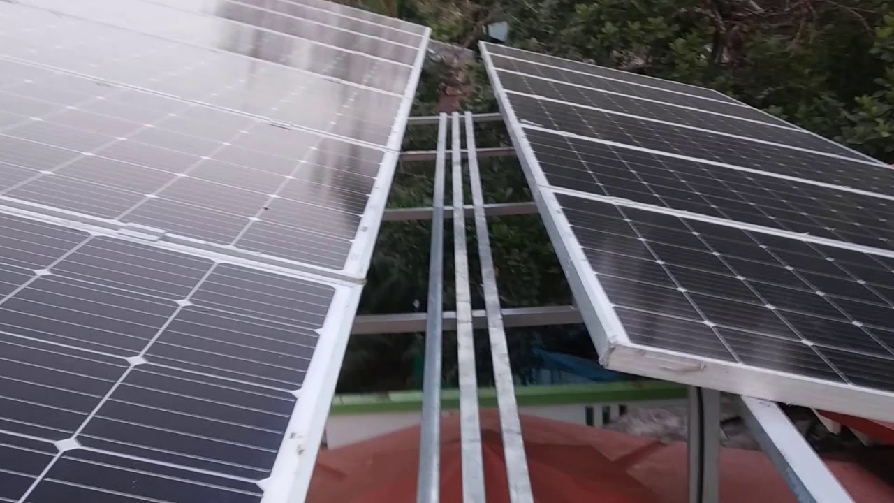 Solar panels fitting - YouTube