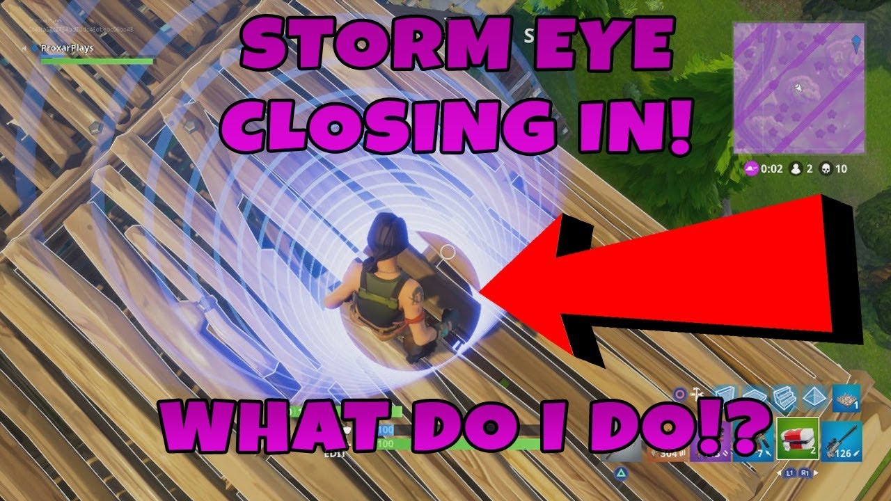 FORTNITE STORM EYE CLOSING IN, NEW UPDATE SOUNDS AND INVENTORY, SOLO ...