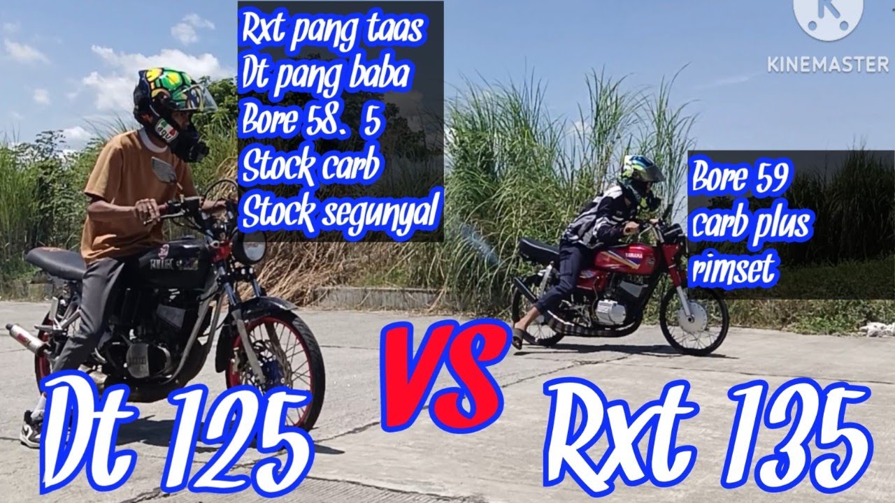 Dt 125 vs Rxt 135 2 stroke battle - YouTube