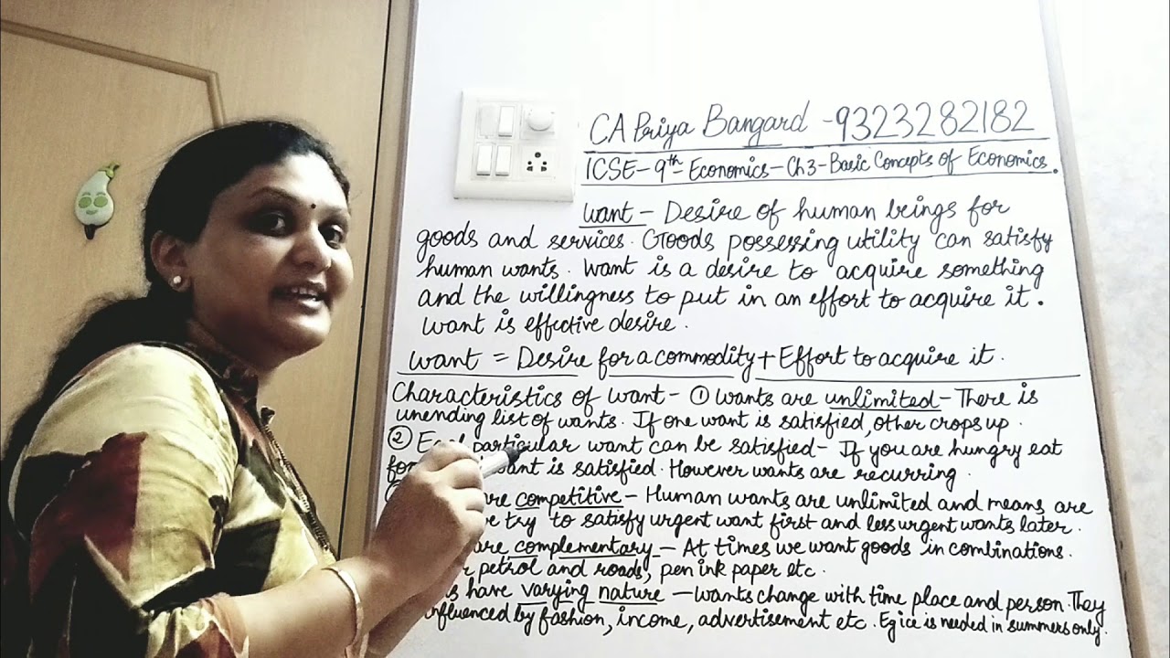 1-want-and-its-characteristics-icse-economics-class-ix-chapter-3