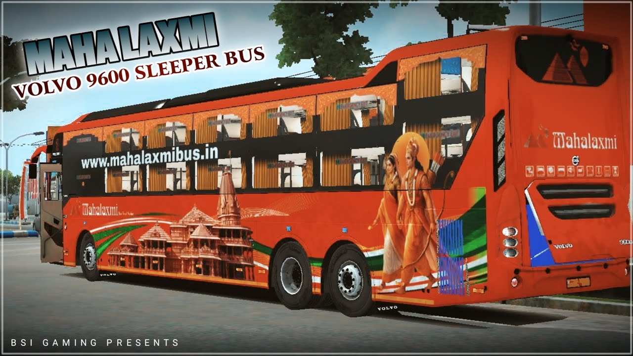 Mahalaxmi Volvo 9600 sleeper bus mod for bussid | Livery for bussid ...