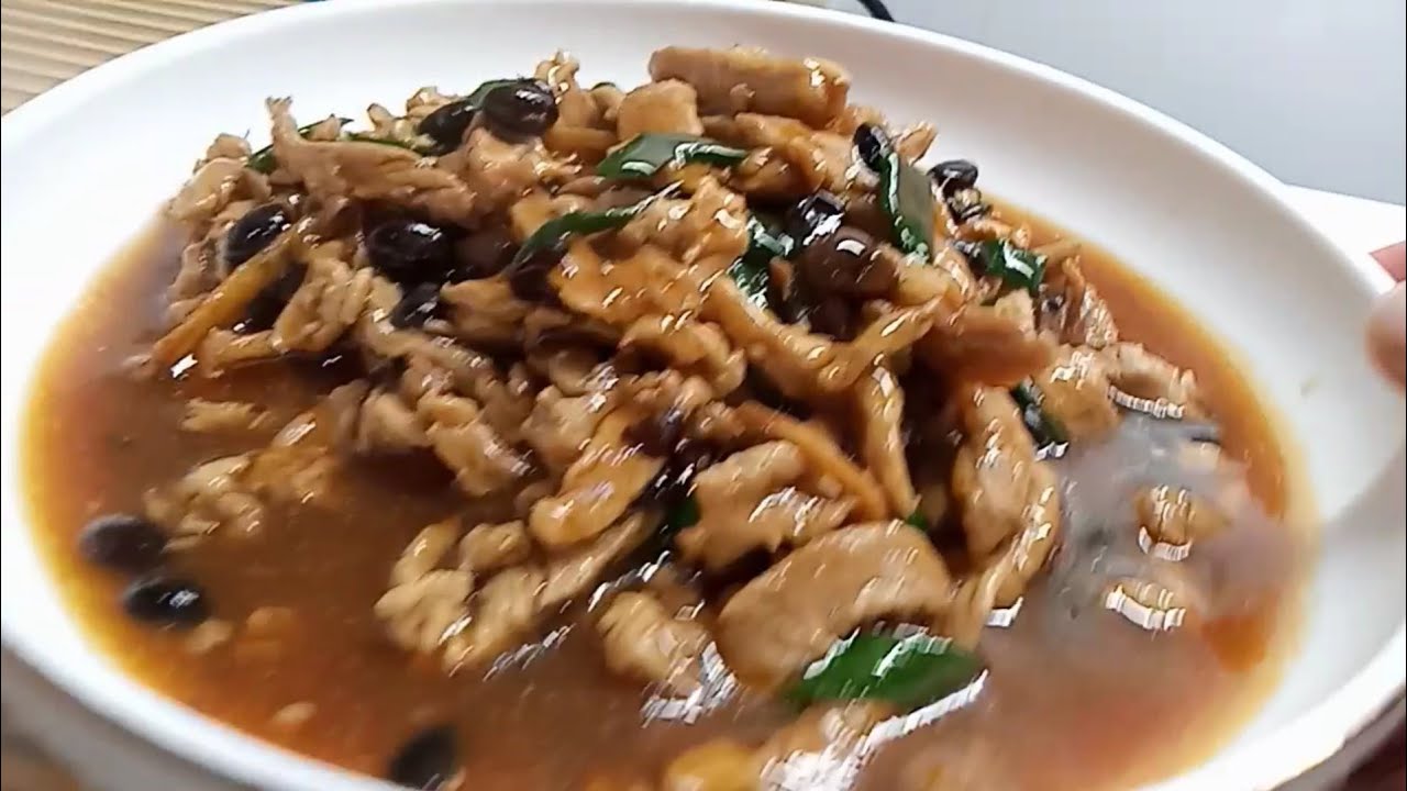 How to cook pork with salted blackbeans/ taosi. - YouTube
