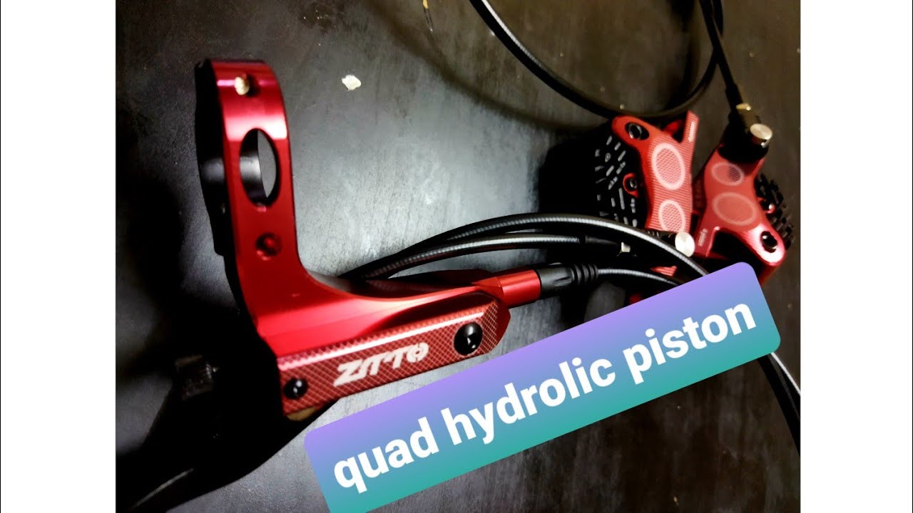 ZTTO 4 piston hydrolic disck brake unboxing and review - YouTube