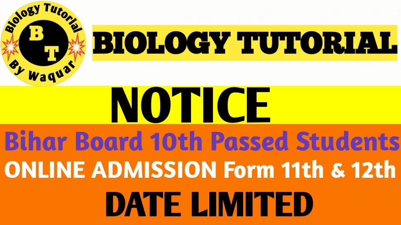 Notice / Bihar Board Notice / Notice by Biology Tutorial - YouTube