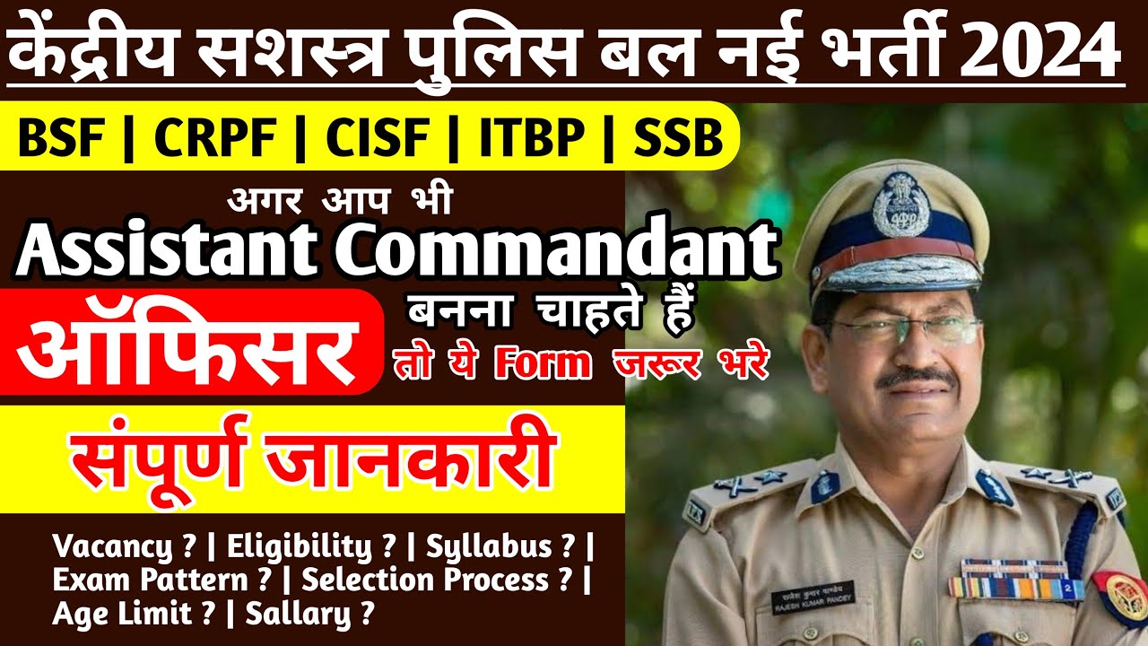 CAPF AC NOTIFICATION 2024 | CAPF AC 2024 Syllabus, Exam Pattern ...