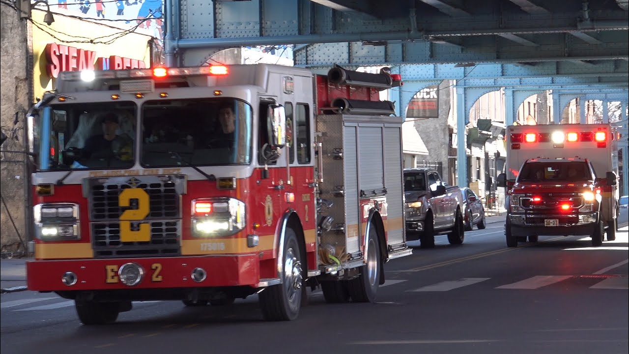Philadelphia Fire Department Engine 2 & Medic 31 Responding - YouTube