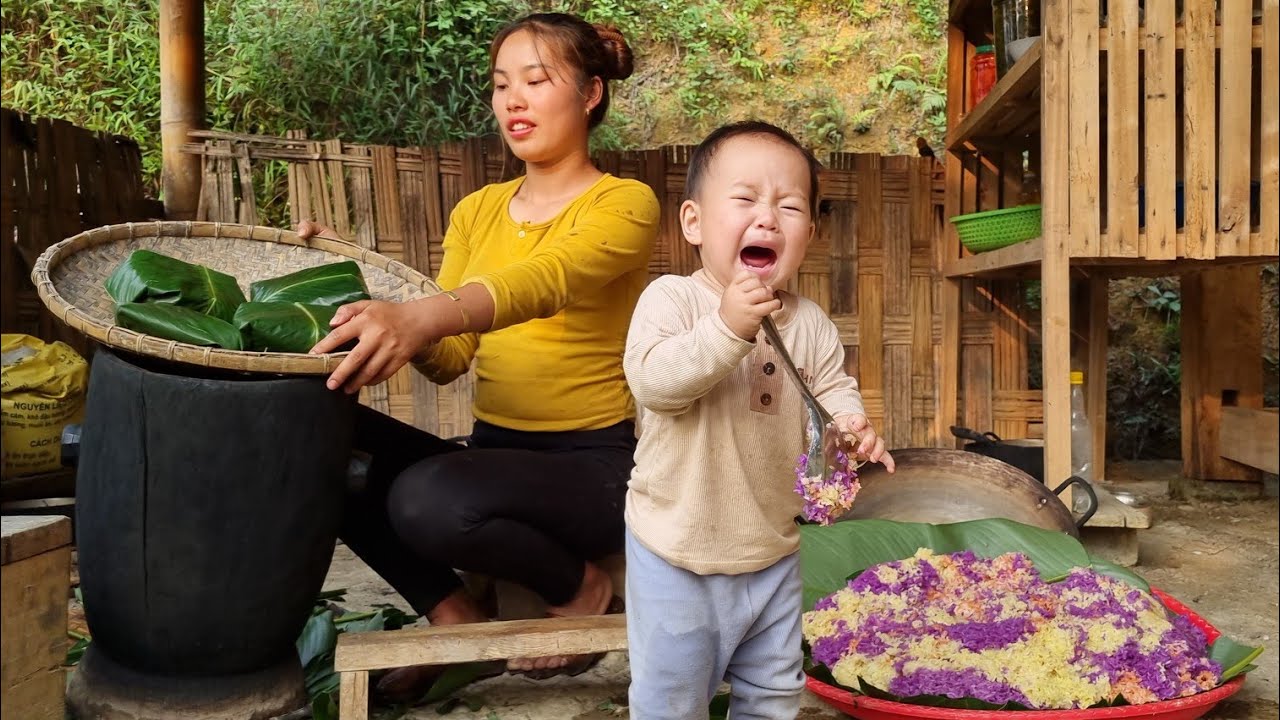 Duong and Be made five-color sticky rice, ate it, then brought it to ...