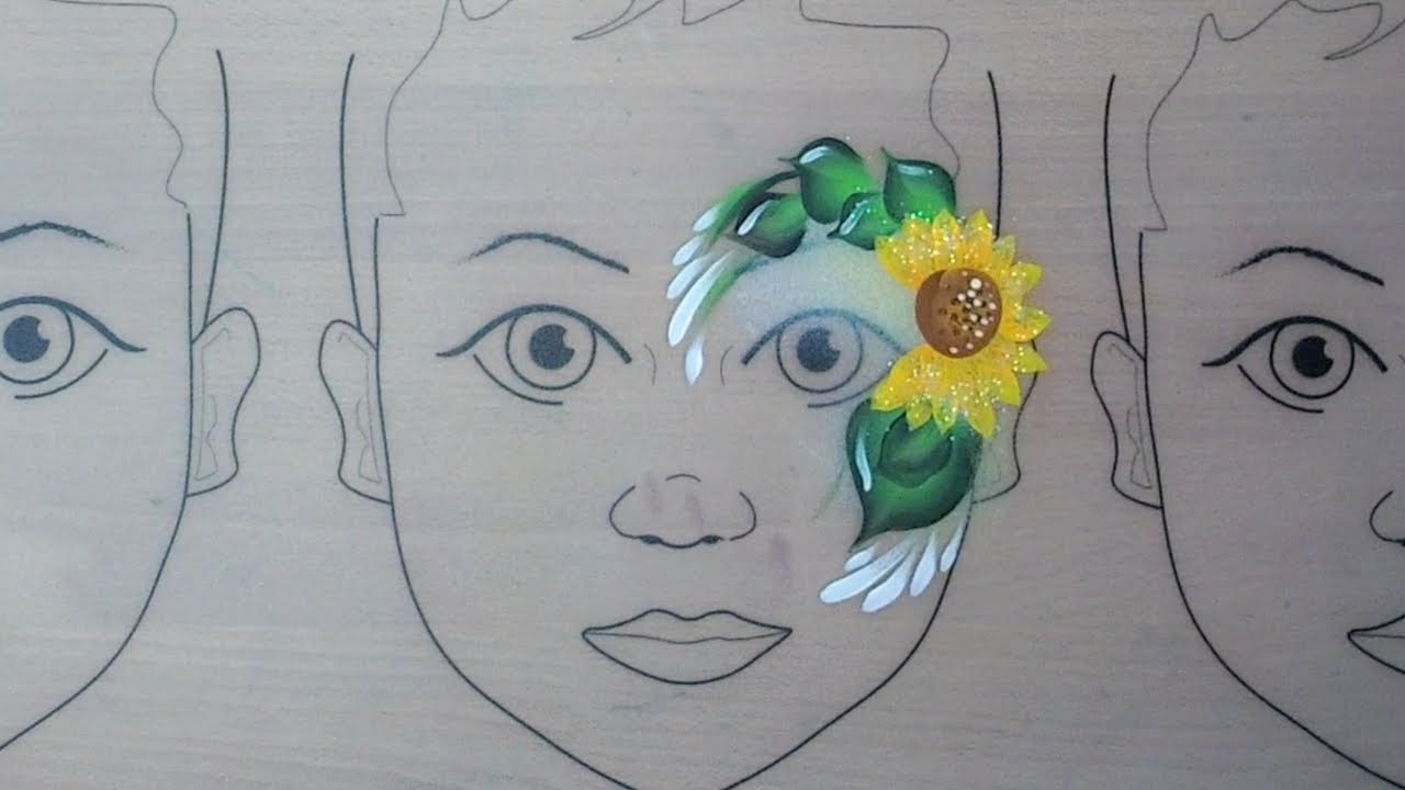 Sunflower Face Painting