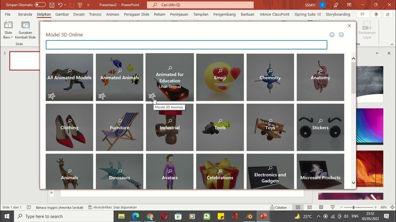 Cara Import 3D Animasi dari Powerpoint Ke Assemblr Web Studio #1 : Cara Ambil 3D Animasi dari ...