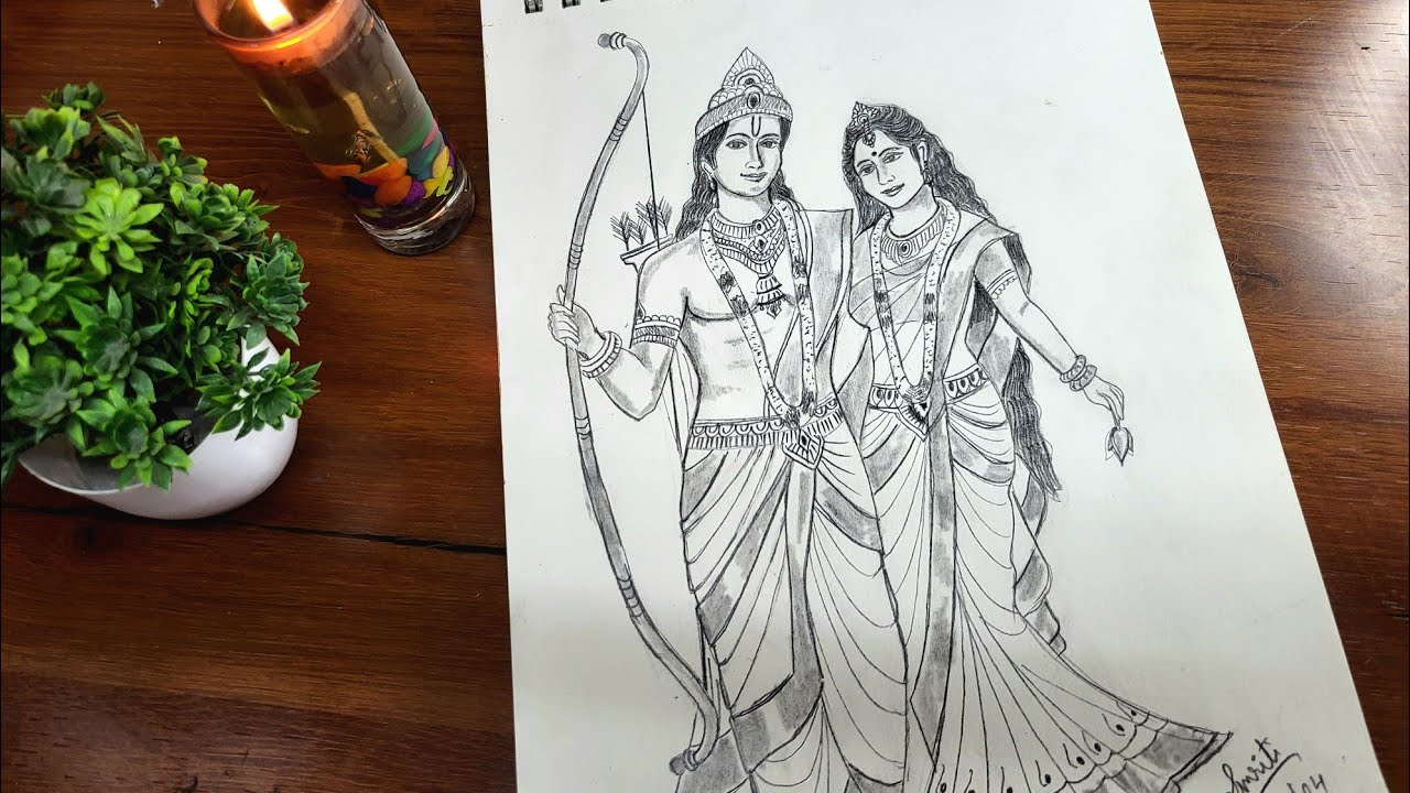 Shri Ram Sita drawing - YouTube