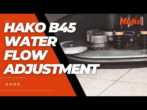 Hako B45 water flow adjustment - YouTube