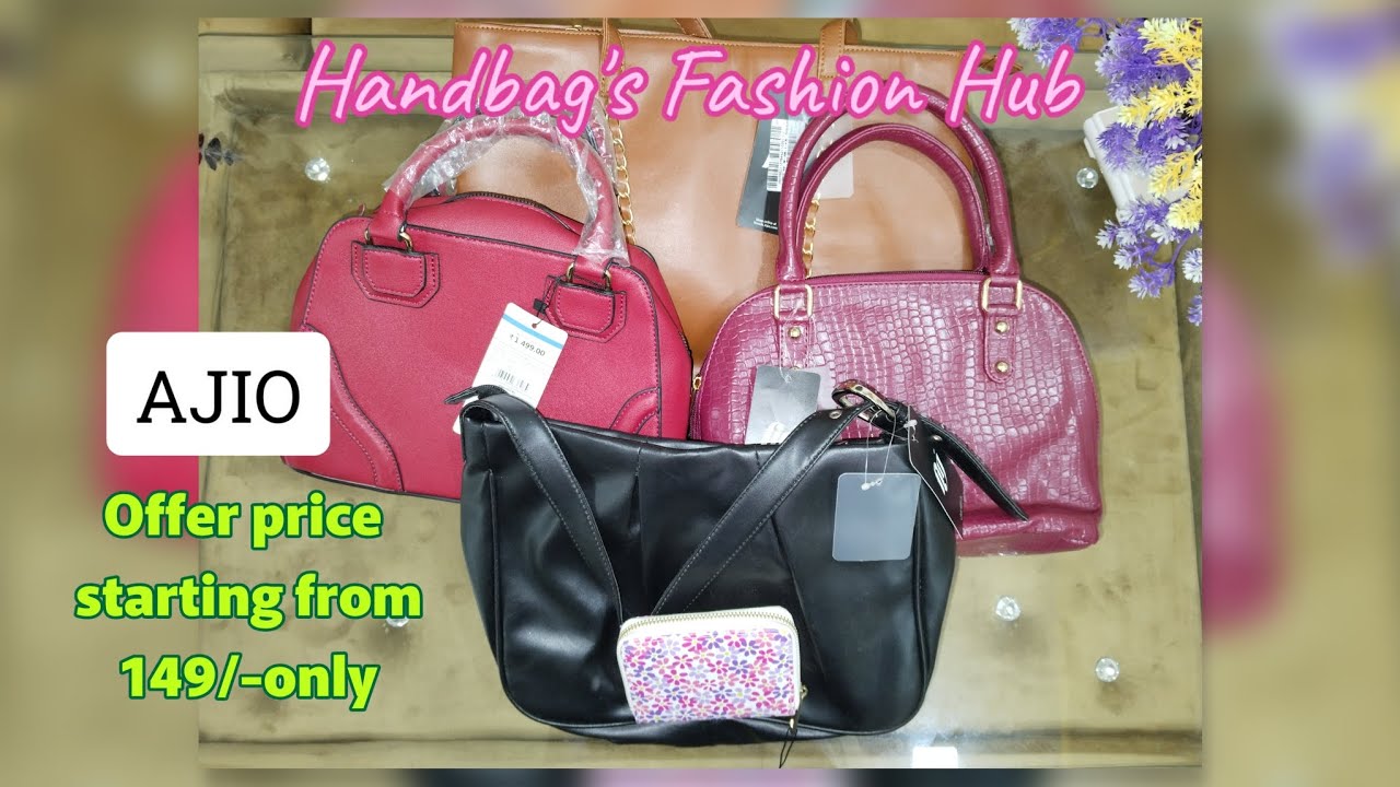AJIO Handbag haul| full unboxing video| handbag's fashion hub # ...