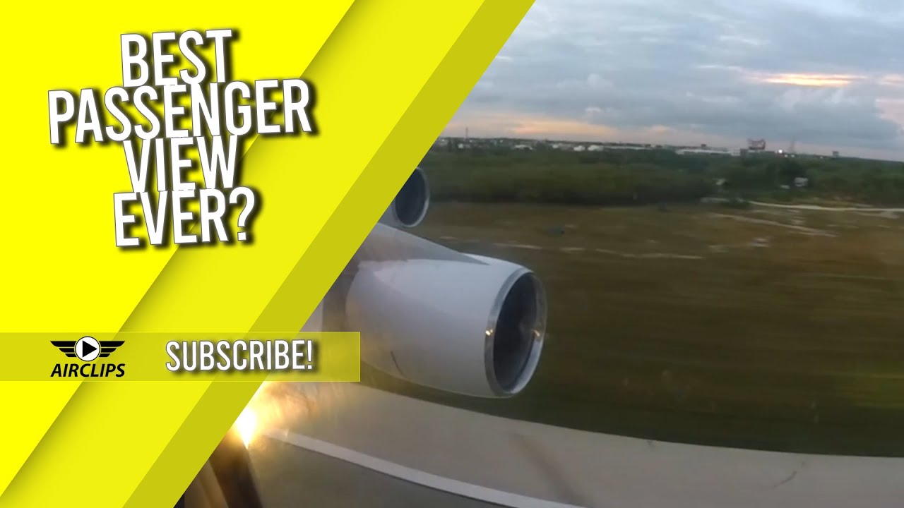 Best Passenger's View EVER? B747-400 Landing in the Caribbean ...