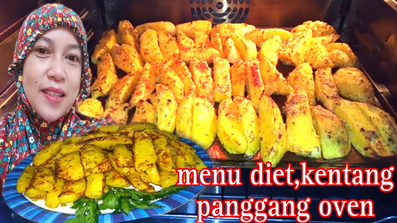 Panggang kentang oven !!! menu diet rasanya enak kentang nya gurih mpuk ...