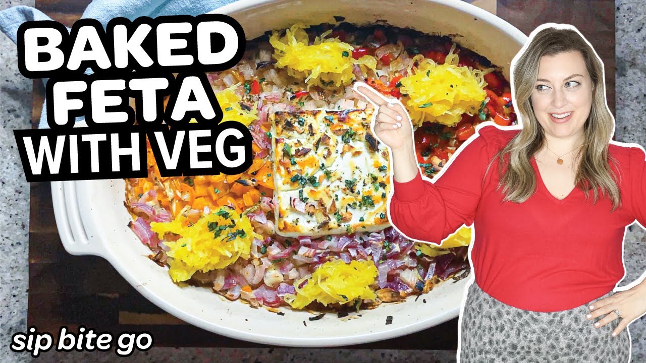 Baked Feta With Peppers Onions Spaghetti Squash (Tik Tok Recipe) - YouTube