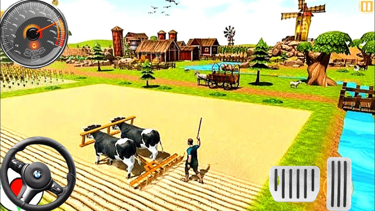 3D old way of village farming simulator - village vintage farming - YouTube
