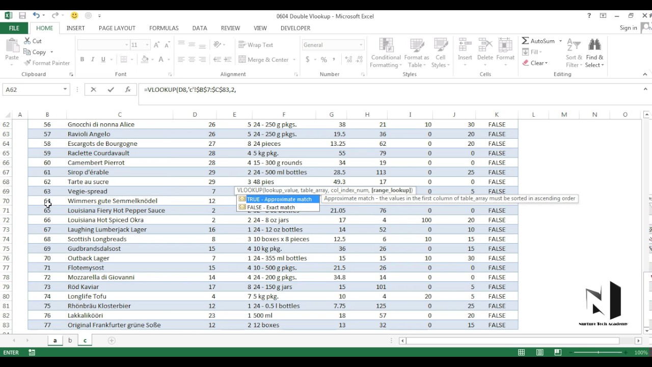 Doublenested Vlookup In Excel Youtube 4825