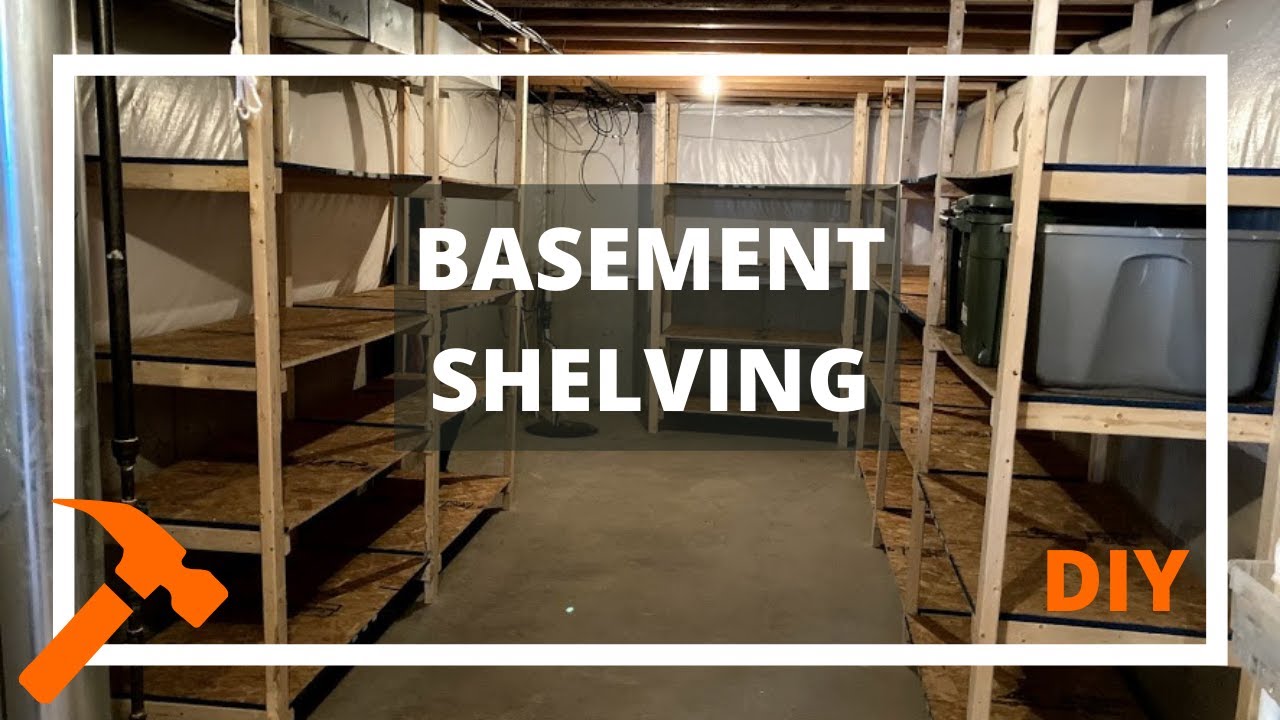 Simple Shelving Design For Your Basement - YouTube