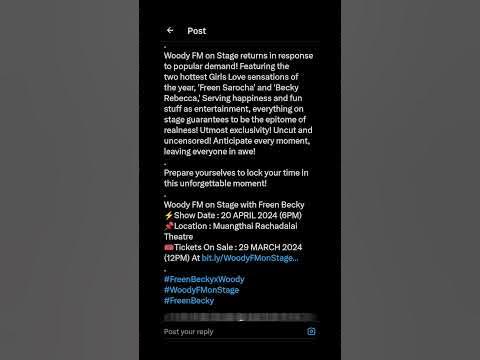 Woody FM on Stage with Freen Becky⚡Show Date : 20 APRIL 2024 (6PM) #beckysangles #srchafreen ...