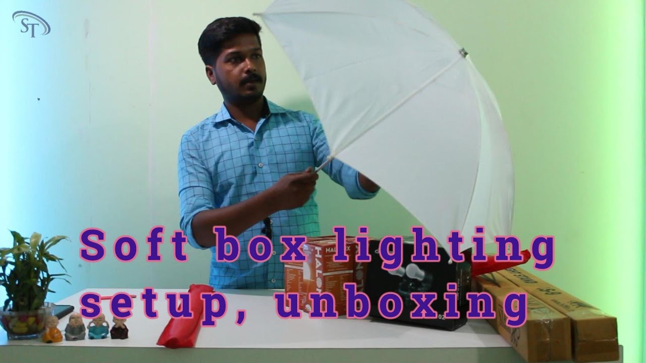 Unboxing Soft box Light | HIFFIN E27 Studio Double Holder KIT Umbrella ...